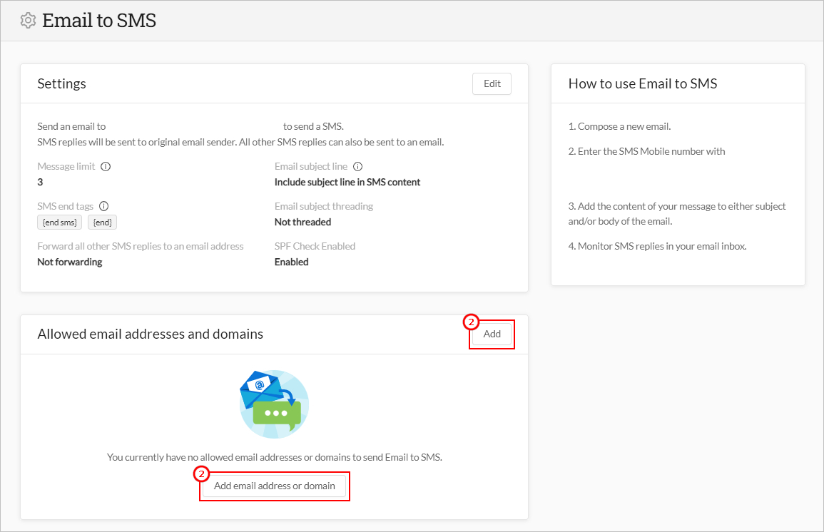 Email to SMS Registration – mTXT